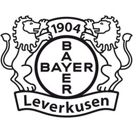 Fußball Wandtattoo Bayer 04 Leverkusen Logo Schwarz Löwe Bundesliga Verein Wandbild selbstklebend 80x62cm - schwarz