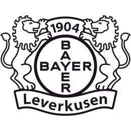 Fußball Wandtattoo Bayer 04 Leverkusen Logo Schwarz Löwe Bundesliga Verein Wandbild selbstklebend 120x93cm - schwarz