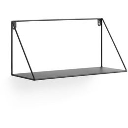 Kave Home - Teg Wandregal Dreieck aus Stahl mit schwarzem Finish 40 x 20 cm - Schwarz
