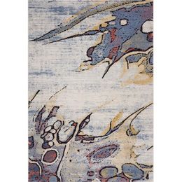 Teppich Wohnzimmer - Multi Farben - Kurzflor Abstraktes Muster - Vintage 80 x 150 cm