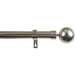 Gardinenstange, ausziehbare Metallstange, Silberne Kugel, 110 a 200cm - Silberne Kugel