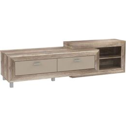 Newfurn - tv Lowboard Eiche Antik Eiche Antik tv Schrank Modern - 195x52x52 cm (BxHxT) - Fernsehtisch tv Board Rack - [Ziana.six] Wohnzimmer