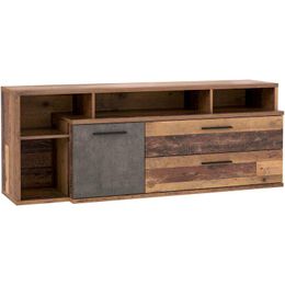 Tv Lowboard Old Wood Vintage Old Wood Vintage tv Schrank Modern - 153,1x60,1x41,3 cm (BxHxT) - Fernsehtisch tv Board Rack - [Lesley.three] Wohnzimmer