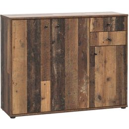 Newfurn - Kommode 0 Old Wood Sideboard Modern - 108,8x85,5x34,8 cm (BxHxT) - Highboard Anrichte - [Dudley.six] Büro Arbeitszimmer Wohnzimmer - Old