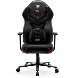 Diablo - X-Gamer 2.0 Gaming Stuhl Computerstuhl ergonomischer Bürostuhl Gamer Chair Schreibtischstuhl: Schwarz
