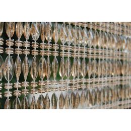 Elba 3 Perlenvorhang transparent hellbraun: 90 x 210 cm - La Tenda