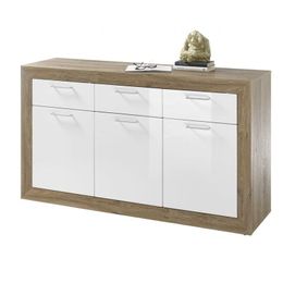 Bega Consult - Kommode Sideboard Stauraum Schuhe ca. 150 x 87 x 42 cm Eiche dunkel / Weiß Hgl.