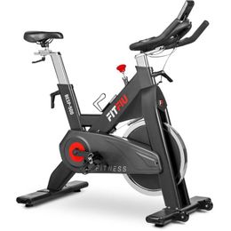 Fitfiu Fitness - Indoor-Cardio-Heimtrainer BESP-500 Schwungscheibe 24kg, verstellbarer Sportsitz, Lenker mit Herzfrequenzmesser, max. Gewicht 120kg,