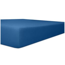 Wäschefabrik Kneer E.k. - Kneer Flausch-Frottee Spannbetttuch für Matratzen bis 22 cm Höhe Qualität 10 Farbe kobalt, Größe 140