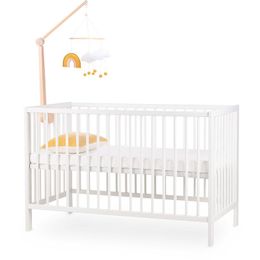Beeloom - Móvil para cuna bebé Montessori de fieltro y madera, diseño nubes y arco iris