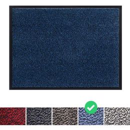 Panorama24 - Fußmatte Schmutzfangmatte 90x150 cm, Farbe: Blau, Türmatte Fußabtreter Türvorleger