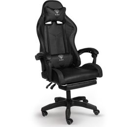 Trisens - Chefsessel Stuhl Home Office Chair Racing Bürostuhl Sportsitz Büro Stuhl, Schwarz