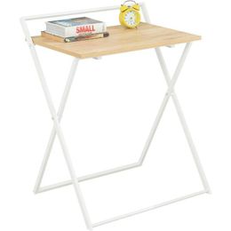 sobuy - FWT88-WN Kleiner Schreibtisch klappbar Computertisch Arbeitstisch für Home-Office Snack Tisch Sofatisch Klapptisch Beistelltisch bht ca.: