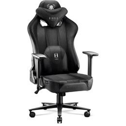 X-Player 2.0 Gaming Stuhl Computerstuhl ergonomischer Bürostuhl Gamer Chair Schreibtischstuhl Stoffbezug Schwarz - Normal Size - Diablo