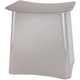 Wenko - Wäschebehälter plus mit Sitz, 2in1, Hocker und Wäschekorb, grau
