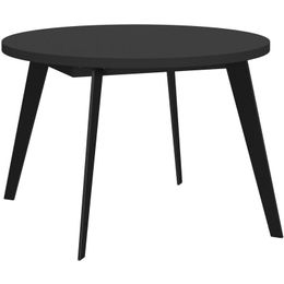Esstisch Schwarz Schwarz Ausziehbar Modern - 110x74,5x110 cm (BxHxT) - Tisch Esszimmertisch Küchentisch - [Mosi.three] Esszimmer Küche Wohnzimmer