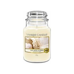 623g - Soft Wool & Amber - Housewarmer Duftkerze großes Glas - yankee candle