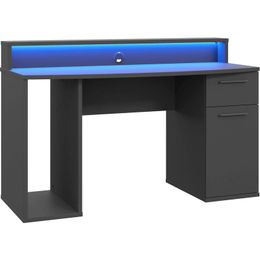 Schreibtisch 0 Schwarz matt Gamingtisch Gaming Modern - 140x91,1x65 cm (BxHxT) - Computertisch Bürotisch - [Colin.twelve] Büro Arbeitszimmer
