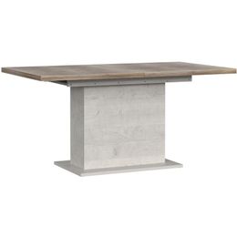 Esstisch Pinie Weiß Pinie Weiß Ausziehbar Modern - 160x76,6x90 cm (BxHxT) - Tisch Eszimmertisch Küchentisch - [Coby.fifteen] Esszimmer Küche
