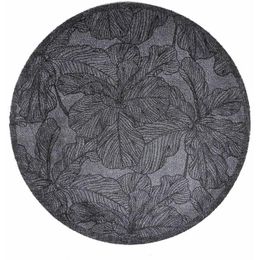 MD-Entree Md Entree Universal Eingangsmatte - Teppichmatte - Küchenteppich: floral anthra, ø 100 cm