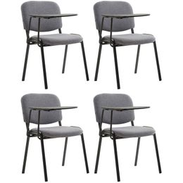 CLP - 4er Set Stühle Ken mit Klapptisch Stoff grau