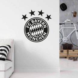 FC Bayern München Fußball Fc Bayern München Logo 47x50cm Wandtattoo Fanartikel Merch - Schwarz