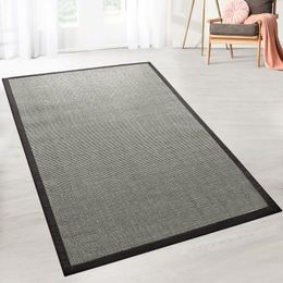 Floordirekt Sisal-Teppich Amazonas Grau Mit Bordüre 160 x 230 cm - Grau