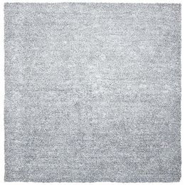 Beliani Teppich Grau Meliert Polyester 200 x 200 cm Quadratisch Hochflor Modern Maschinengetuftet Fußbodenheizung Geeignet Wohnzimmer Schlafzimmer Flur - Grau