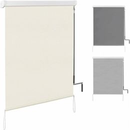 WOLTU - Senkrechtmarkise Balkonmarkise mit Handkurbel beige 100x140 cm - beige