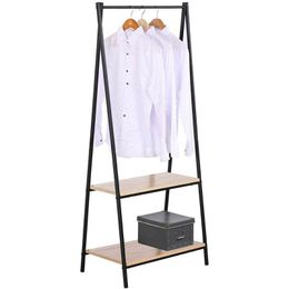 Garderobenständer Kleiderständer mit Ablage Wäscheständer mit Schuhregal Kleidung Ständer Regale Schlafzimmer - WOLTU