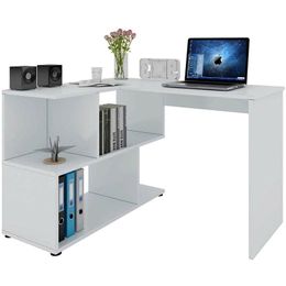 WOLTU - Schreibtisch Computertisch Eckschreibtisch Winkelschreibtisch Winkelkombination Bürotisch Arbeitstisch pc Laptop Tisch, mit Ablagen,