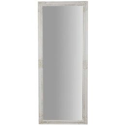 Biscottini Wandspiegel 180x72x4 Badezimmerspiegel Vertikaler horizontaler Hängespiegel Langer rechteckiger Spiegel Holzrahmen Weißgold