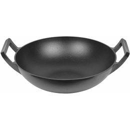 El Fuego ® - El Fuego Wok Gusseisen rund für Grill Durchmesser 31cm - schwarz
