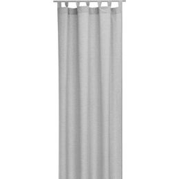 Bestlivings Gardine blickdicht in Leinenoptik 140x245 cm mit Schlaufen in Grau, in vielen Varianten - Grau