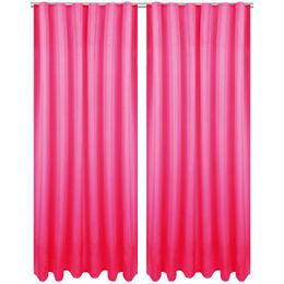 Bestlivings - Dekoschal Ellen mit Universalband 2er Pack inkl. Raffhalter & Raffhaken, Größe: 140 x 175cm, Farbe: pink - rosa - Pink