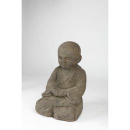 BURI - Shaolin Buddha h 45cm aus Beton Deko Statue Figur Skulptur Buddhafigur