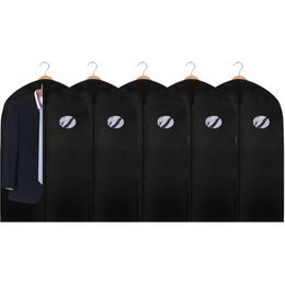 5x Kleidersack Kleidersäcke Schutzhülle mit Schuhtasche Kleiderhülle Kleiderschutz Dicker Vliesstoff mit PE-Folie 100 x 60cm - HENGDA