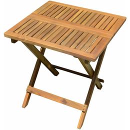 Spetebo - Akazien Gartentisch - 50x50 cm - Holz Klapptisch Bistrotisch Biergarten Tisch