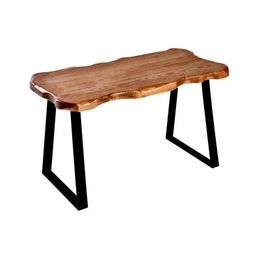 Spetebo - Holz Sitzbank Kiefer massiv - 80 x 33 cm - Esszimmerbank Flurbank Beistelltisch Blumentsich Couchtisch handgefertigt aus Massivholz