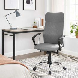 Songmics - Bürostuhl, ergonomischer Schreibtischstuhl, Drehstuhl, gepolsterter Sitz, Stoffbezug, höhenverstellbar und neigbar, bis 120 kg belastbar,