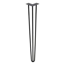 4 Stück tischbeine metall 3-Stange Bein, 45cm Tischkufen Haarnadel Tischbein 12 mm, Hairpin Legs aus Stahl,schwarz - VINGO