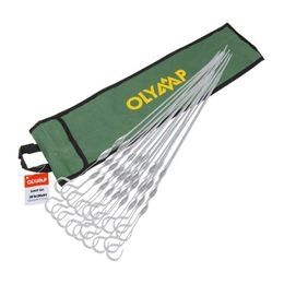 Olymp Handels Gmbh - Schaschlik Spieße Edelstahl 20 Stück 50 cm mit Tasche Mangal Grill - silber