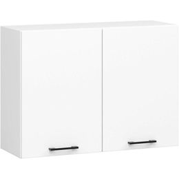 Küchenschrank, Küchenschrank, an der Wand hängen, 80 cm, W80, modulares Oliwia, Weiß / Weiß 2 Regale 2 Türen1