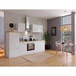 respekta - Küche Küchenzeile Leerblock Einbauküche Weiß Malia 270 cm