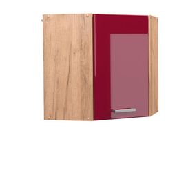 VICCO - Eckhängeschrank R-Line, Bordeaux Hochglanz, 57 cm