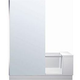 Duravit Shower + Bath Badewanne 700404000000000 weiss, 170x75cm, Klarglas, Ecke rechts, mit Tür