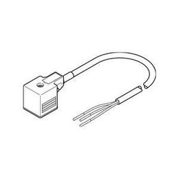 Festo Verbindungskabel mit offenem Ende, abgewinkelt, 3-polige Steckerbuchse - 3 Dr&auml;hte, PUR, 600mm - NEBV-A1W3F-P-K-0.6-N-LE3