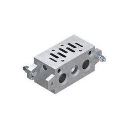 Festo Verteilersockel, G1/4, Anschl&uuml;sse unten, 42mm, Aluminium, Druckguss - NAV-1/4-1C-ISO