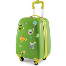 Hauptstadtkoffer Kinderkoffer For Kids, Monster, 4 Rollen, Kinderreisegepäck Handgepäck-Koffer Kinder-Trolley, grün