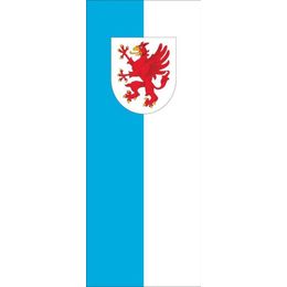 flaggenmeer Flagge Flagge Vorpommern mit Wappen 110 g/m² Hochformat